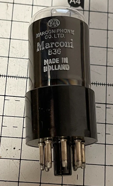 MARCONIPHONE MARCONI B36 (12SN7GT) Grey Glass - NOS New Old Stock £104. ...