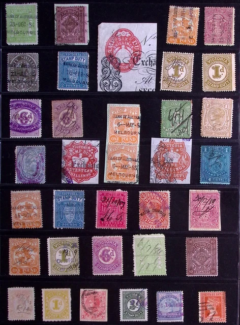 VICTORIA: USED REVENUES/STAMP Duty Examples- Ex-Old Time Collection ...