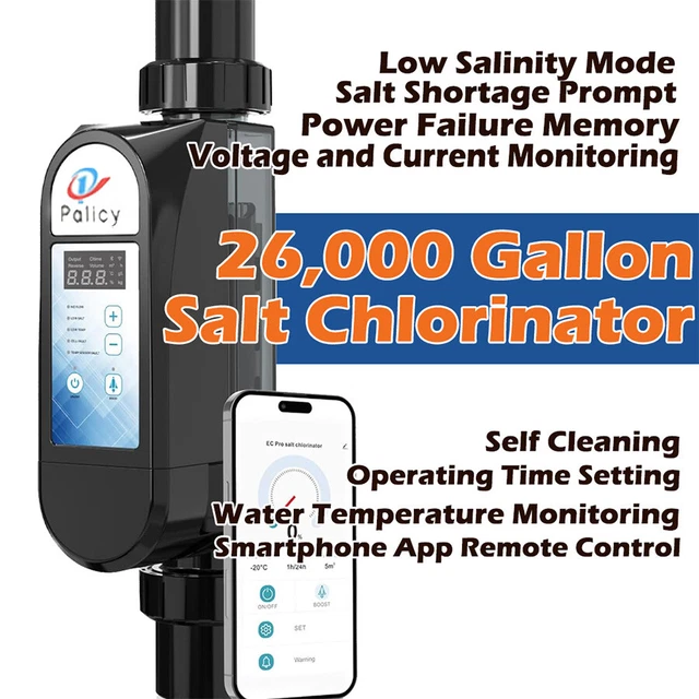 WI-FI & APP Remote Control,Salt Water Pool Chlorinator with Smart ...