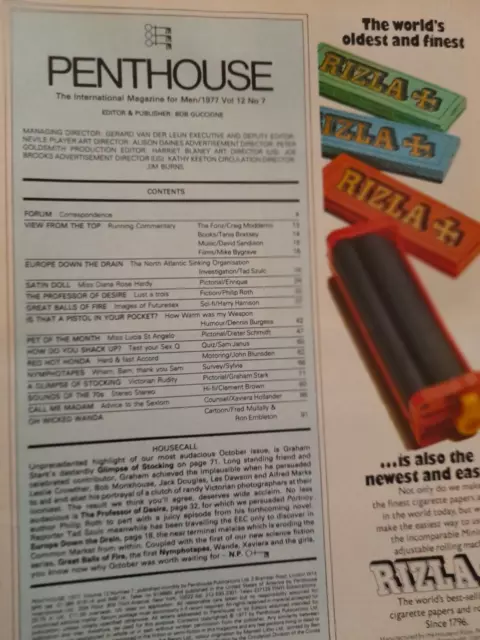 VINTAGE PENTHOUSE MAGAZINE Vol. 12 No. 7. 1977 Centrefold: Lucia St ... VINTAGE PENTHOUSE MAGAZINE Vol. 12 No. 7. 1977 Centrefold: Lucia St ...