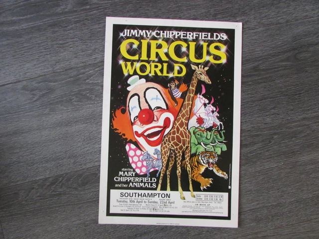 JIMMY CHIPPERFIELD'S CIRCUS World Southampton Show Poster by WE Berry ...