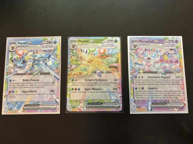 LOT CARTE POKÉMON EX - EV8.5 Evolutions Prismatiques : Aquali/Nymphali/Phyllali EUR 24,00 ...