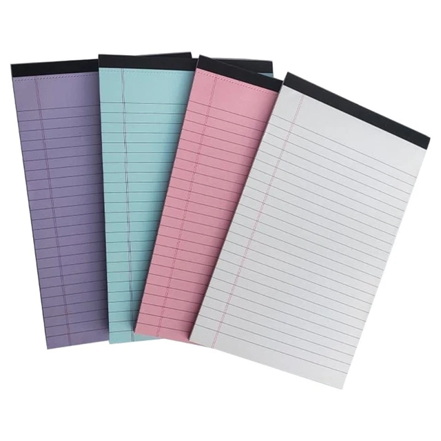 4 PCS/SET LINED Note Paper 50 Sheets Notepad Legal Pad 50 Sheets ...