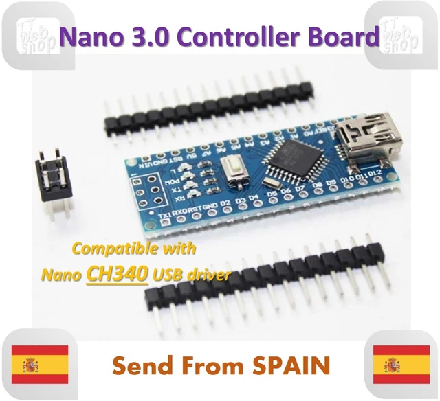 Nano V30 Controller Board Atmega328 Compatible Arduino Nano Ch340 Usb Driver Eur 753 Picclick Fr 