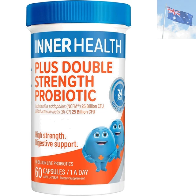 BALANCE GUT BACTERIA with Plus Double Strength Probiotic Capsules - 60 ...