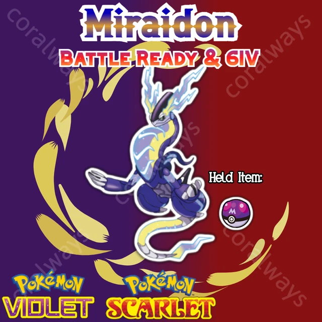 POKEMON SCARLET AND Violet -Koraidon and Miraidon - 6IV - Battle Ready ...