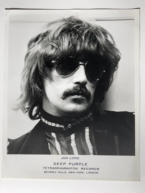 DEEP PURPLE JON Lord Photo Vintage Tetragrammaton Records US Promo ...