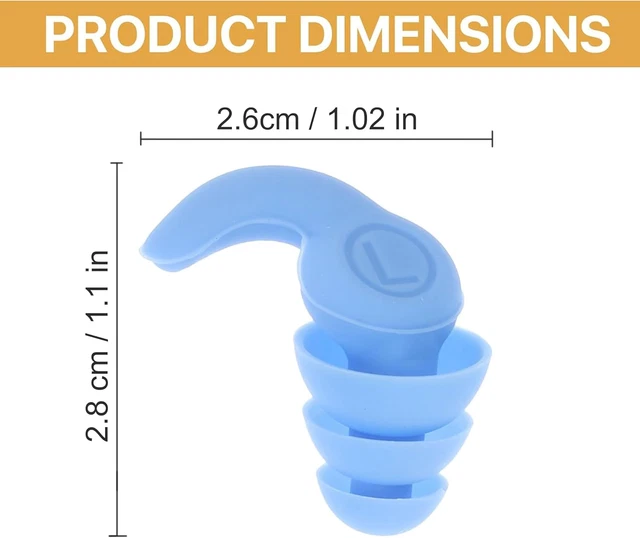 1 PAIR NOISE Cancelling Ear Plugs, Silicone Ear Buds with Storage Case ...