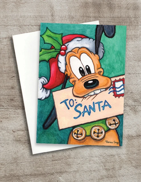 PLUTO SANTA'S LETTER Blank Greeting Card Illustrated by Monica Sugg $5. ...