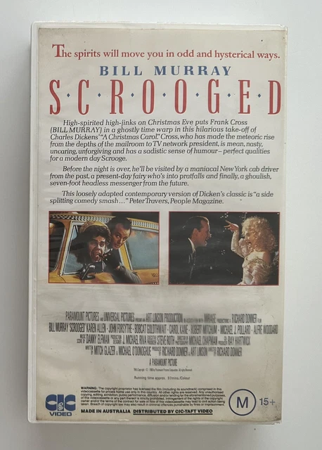 SCROOGED [VHS] CIC Big Box Ex-Rental Video Tape Bill Murray Richard ...