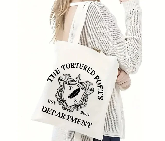 TAYLOR SWIFT TTPD The Tortured Poets Department TS Inspired Tote Bag ...