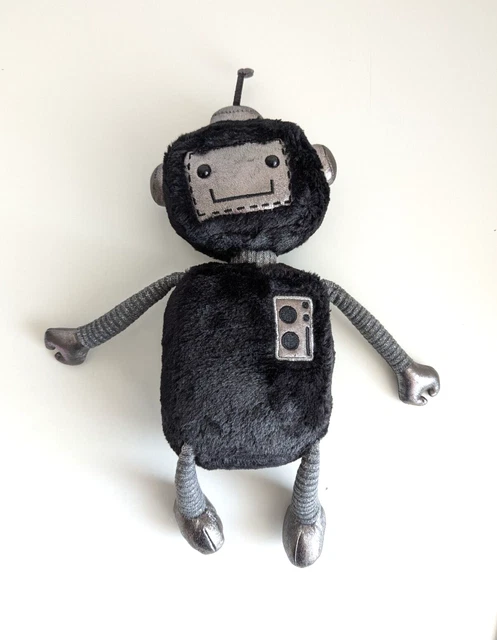 JELLYCAT JELLYBOT PLUSH Soft Toy Small Approx 31cm Black & Silver Robot ...