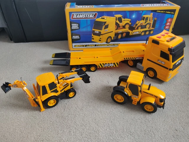 TEAMSTERZ JCB LARGE Heavy Load Transporter Digger Backhoe Low Loader ...