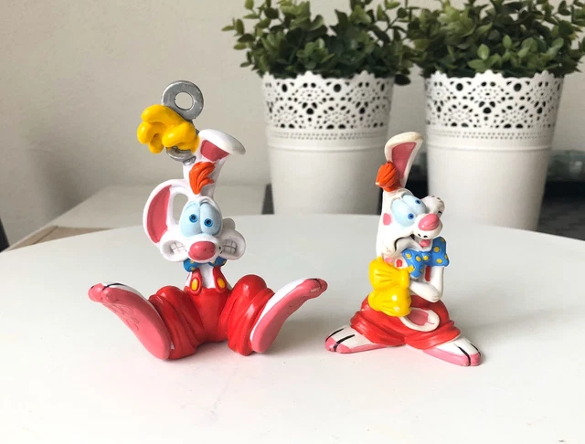 WHO FRAMED ROGER Rabbit Vintage plastic figure handcuffs 1987 Toy ...