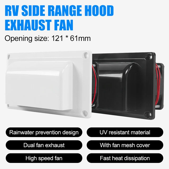 EXHAUST FAN RV Caravan Motorhome Trailer Side Ventilation 12V Air ...