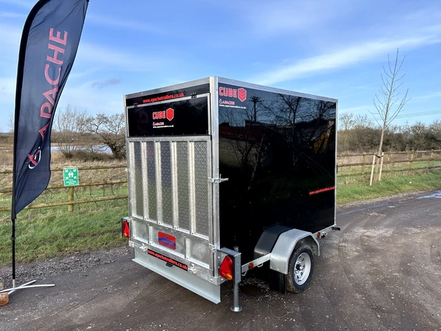 NEW 8X4 BOX Van Trailer with Ramp ,UK Made & Delivered Cube plus 84 ...