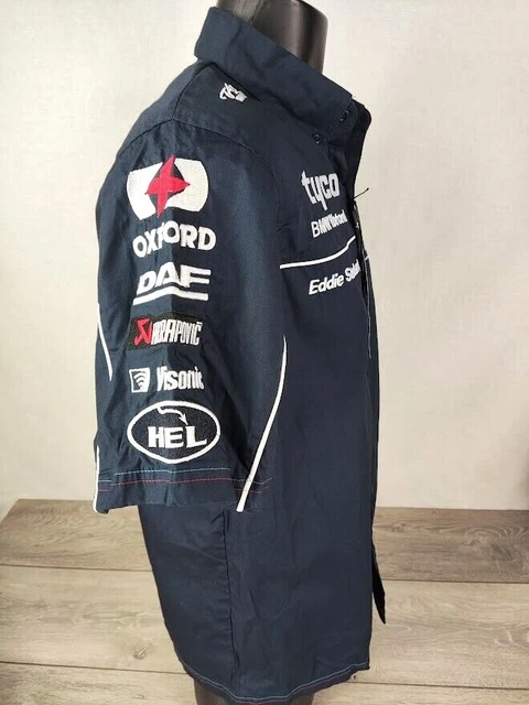 MAGLIETTA COLLETTO UFFICIALE BMW Motorrad Tyco Racing Team Uomo Navy ...