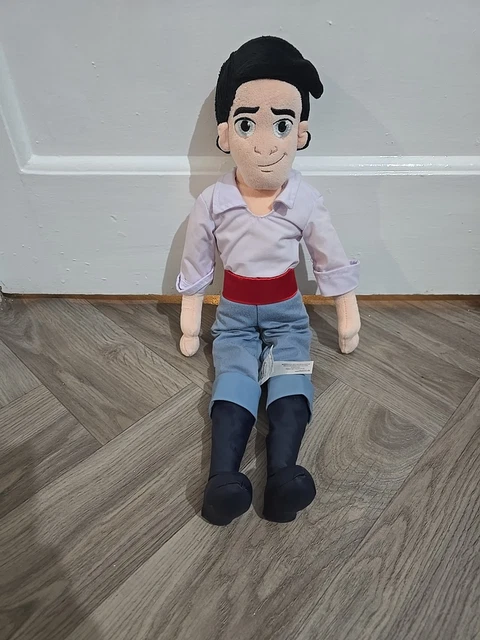 DISNEY STORE PRINCE Eric Plush Doll Soft Toy. The Little Mermaid. 21" £ ...
