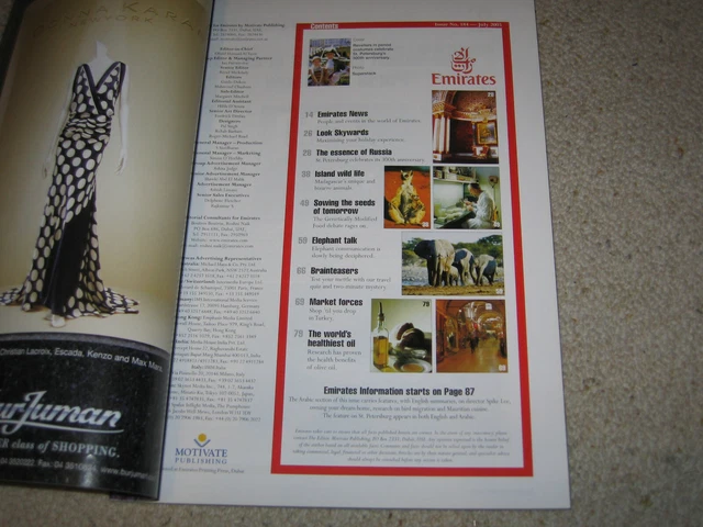 EMIRATES INFLIGHT ONBOARD Bordmagazin Inflight Magazine Airline July ...