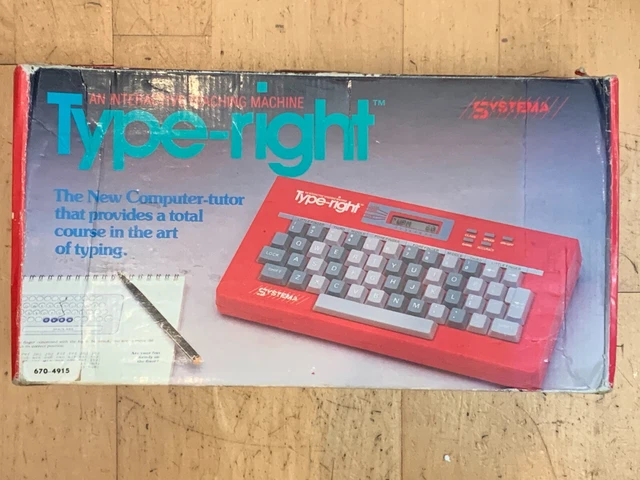 SYSTEMA TYPE-RIGHT INTERACTIVE Teaching Machine £27.99 - PicClick UK