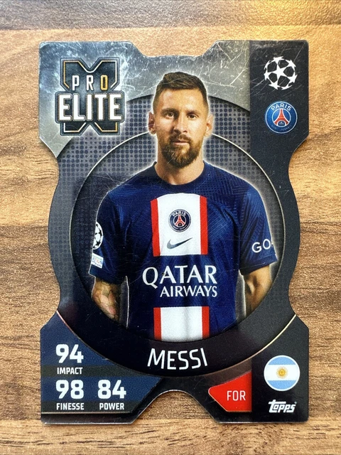 LIONEL MESSI PRO Elite X Chrome Shield XS 9 - Match Attax Extra 2022/23 ...