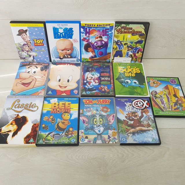 BUNDLE OF 15 DVDs Kids Children Cartoon Pixar Disney Dreamworks and ...