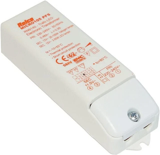 RELCO RN9140 MICRO LED Trafo 105 PFS 12V, weiß EUR 11,08 - PicClick DE
