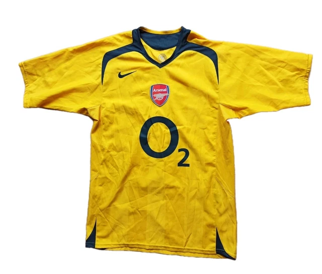 NIKE FC ARSENAL London 2005/2006 Away Trikot Jersey Shirt gelb o2 ...
