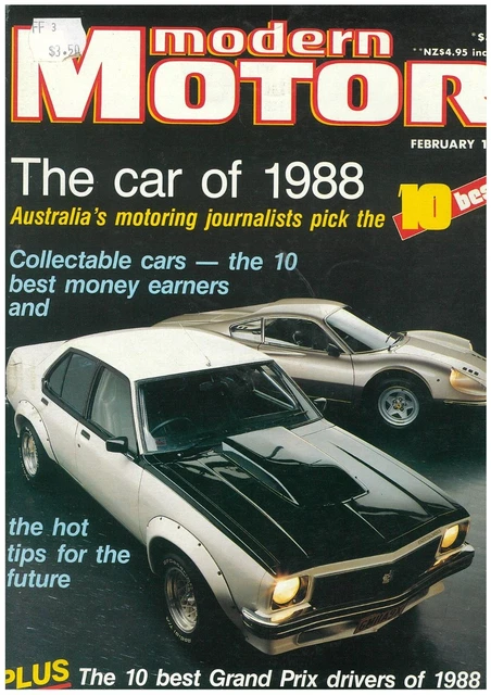 MODERN MOTOR CAR Magazine February 1989 CAR OF THE YEAR Holden VN ...