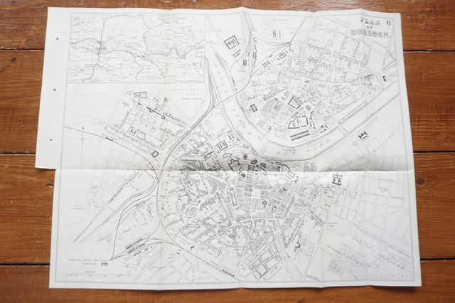 1899 BRADSHAWS MAP of Dresden Germany Original Railway Map £24.98 ...