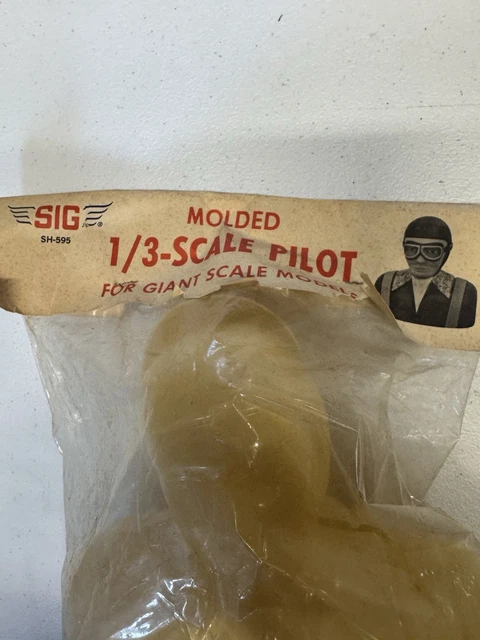 RARE VINTAGE SIG Molded 1/3 Scale Giant Scale RC Airplane Pilot $82.86 ...
