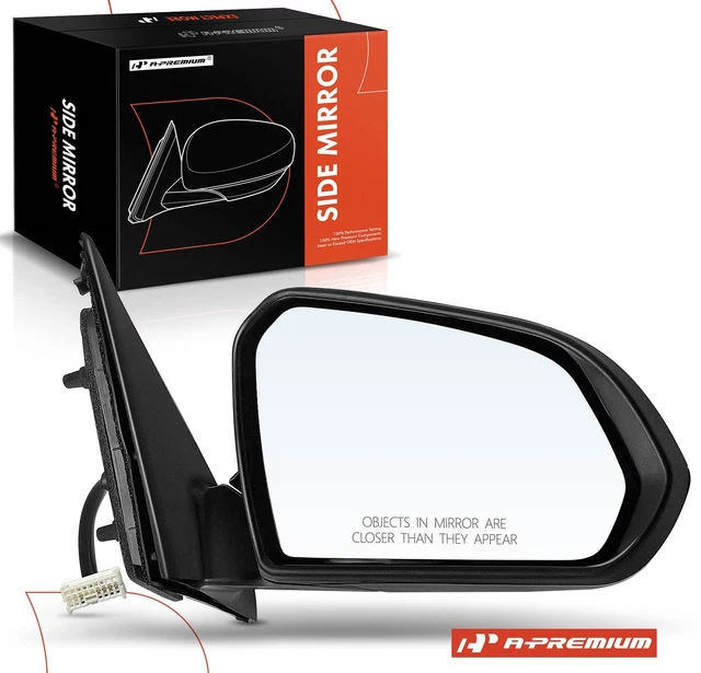 PASSENGER BLACK HEATED Mirror w/Power Glass Adjust for Hyundai Sonata ...