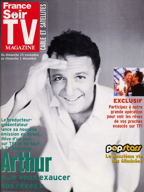 MAGAZINE FRANCE SOIR TV n°17.827/2001, ARTHUR, SHEILA, Annie CORDY ...