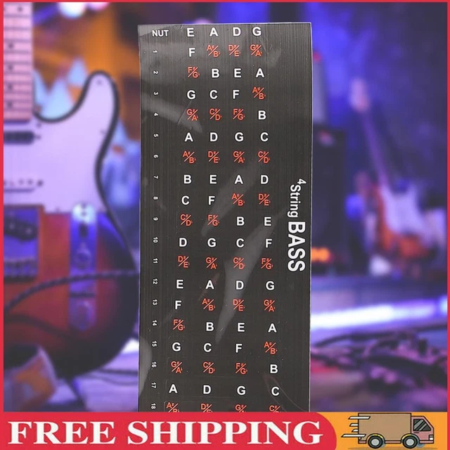 GUITAR FRETBOARD NOTE Sticker Musical Scale Label for Beginner (4 ...