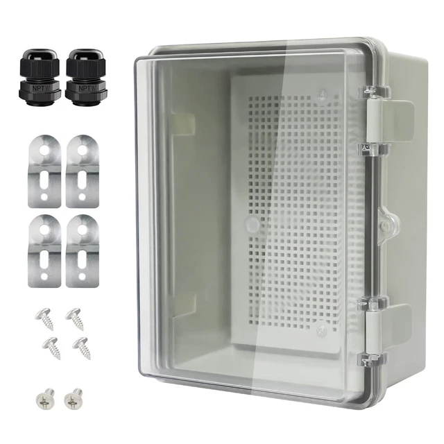 JUNCTION BOX IP65 Waterproof ABS Plastic Enclosure Hinged PC Clear ...