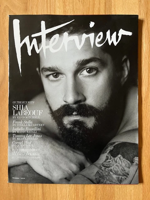 INTERVIEW MAGAZINE SHIA LaBeouf Elvis Mitchell November 2014 £62.83 ...
