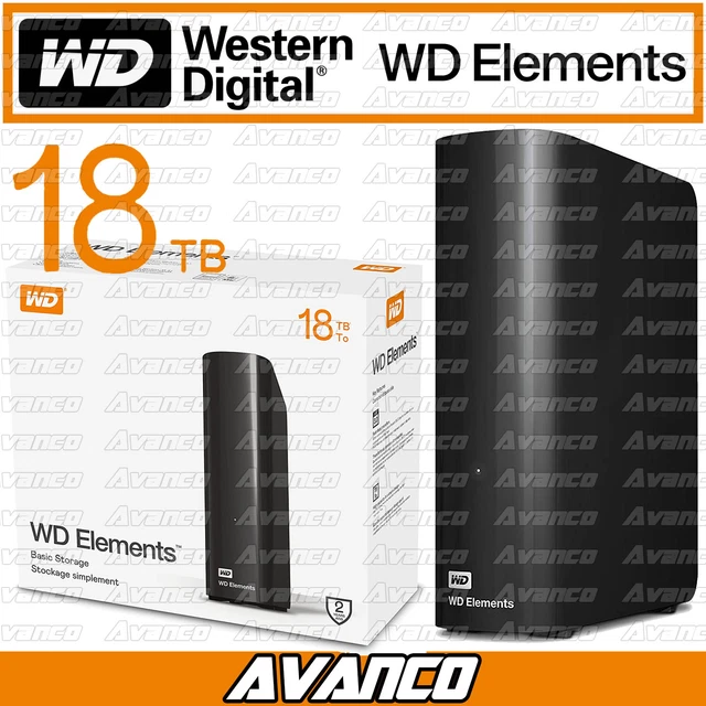 WD WESTERN DIGITAL Elements 18TB Desktop HDD Hard Drive 3.5" External Storage EUR 613,30 ...