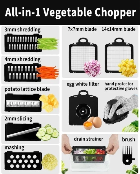 VEGETABLE CHOPPER PRO Onion Chopper Kitchen Mandoline Food Chopper ...