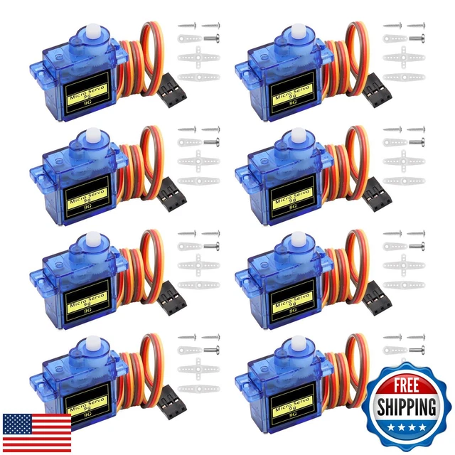 SG90 MICRO SERVO 9G Servo Kit AYWHP 8 Pcs SG90 Servo Motor 9G Mini ...