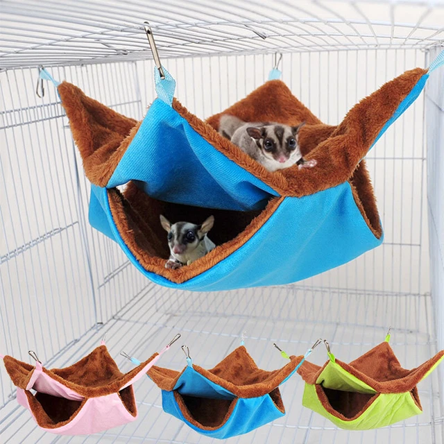 PET HAMSTER BIRD Ferret Rat Squirrel Hammock Hanging Cage Nest Bed ...