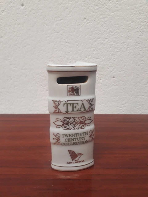 VINTAGE MLESNA PORCELAIN TEA BOX 20TH COLLECTION CEYLON SRI LANKA ...