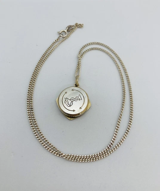 VINTAGE 835 SILBERKETTE mit Anhänger Notfall Medaillon * SOS Kapsel EUR 29,00 - PicClick DE