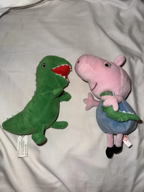PEPPA PIG GEORGE And Dinosaur Plush Soft Toy Teddy Ty And Official ...