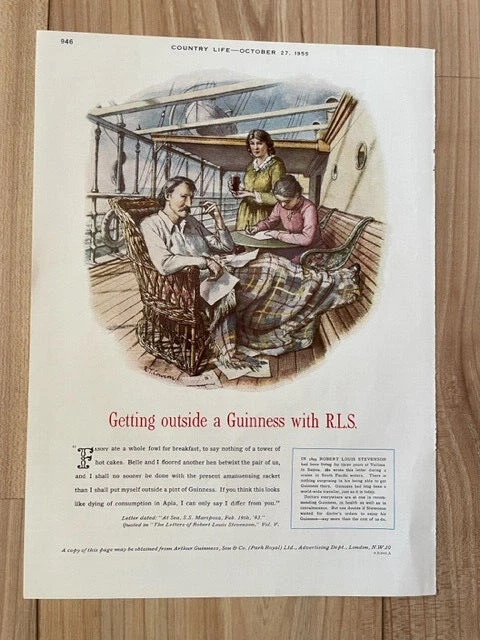VINTAGE 1955 GUINNESS Advert in Country Life Magazine £13.99 - PicClick UK