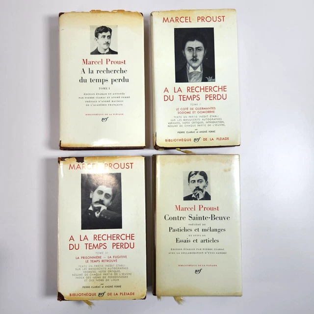 MARCEL PROUST A La Recherche Du Temps Perdu et Contre Sainte Beuve Pléiade 1954 EUR 125,31 ...