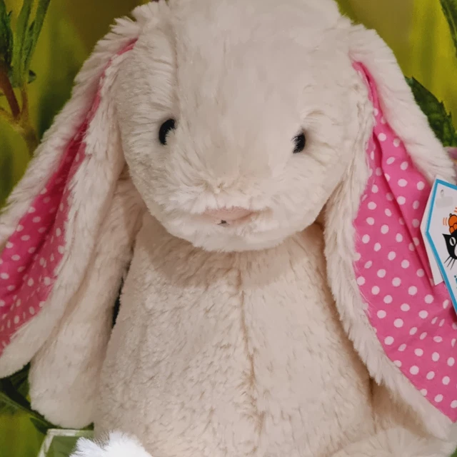 JELLYCAT BUNNY STRAWBERRY Pink Polka Dot New With Tags £449.99 ...
