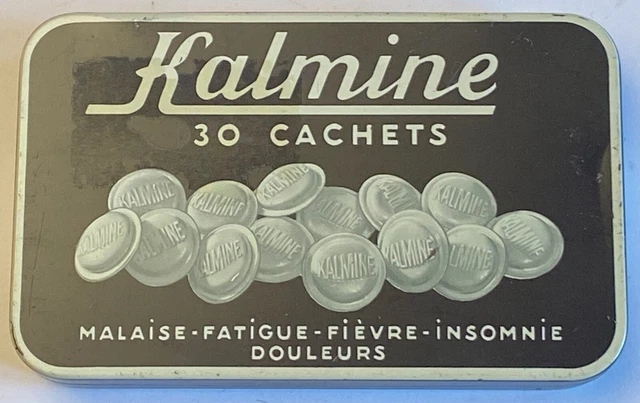 ANCIENNE BOÎTE EN Métal 30 Cachets de Médicament KALMINE EUR 6,00 ...