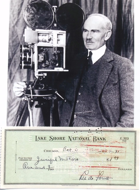 LEE DE FOREST Inventor ''Father of Radio'' Awarded 180 Patents Signed ...