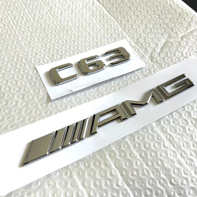 MERCEDES-BENZ C63 AMG Logo Auto Schriftzug Emblem Aufkleber Chrom ...