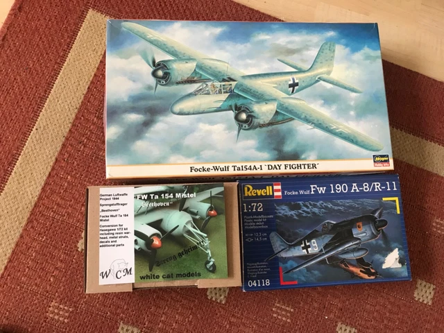 FOCKE WULF TA 154 vischio ""Beethoven"" set completo 1/72 WCM, Revell ...